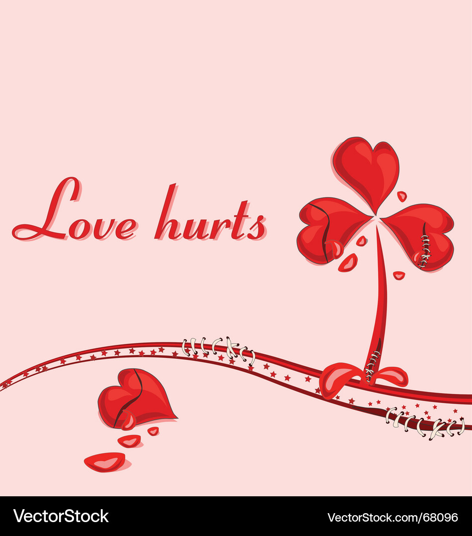 Love hurts Royalty Free Vector Image - VectorStock