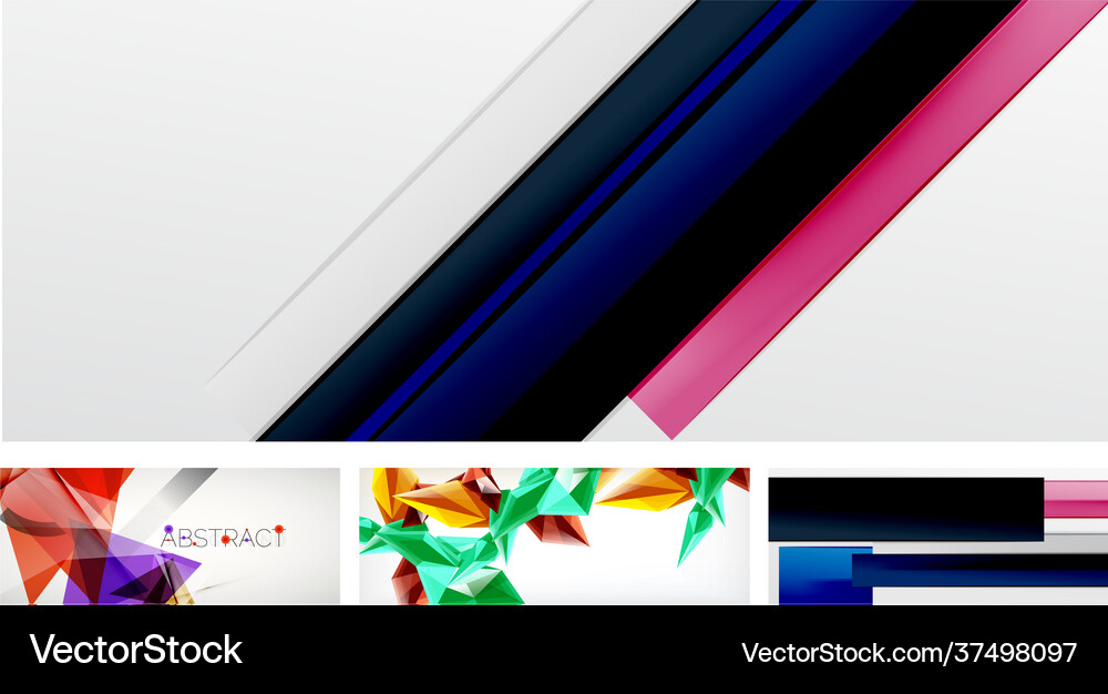 Abstract background set trendy modern Royalty Free Vector