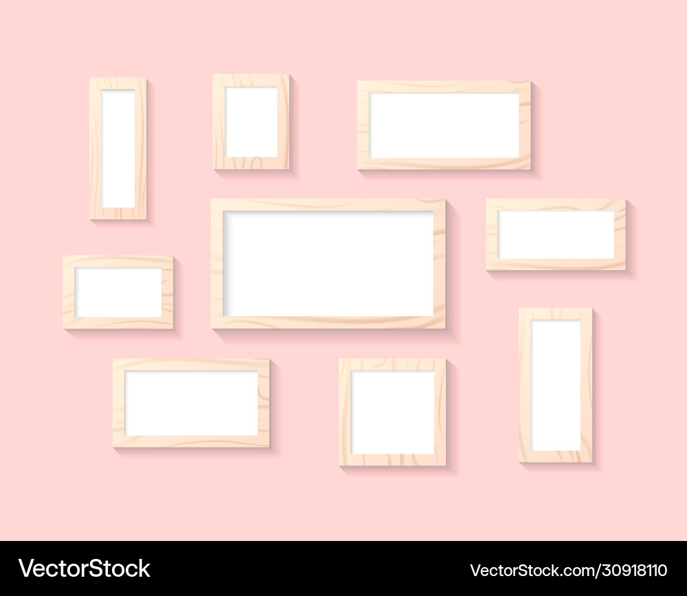 Wooden frame Royalty Free Vector Image - VectorStock