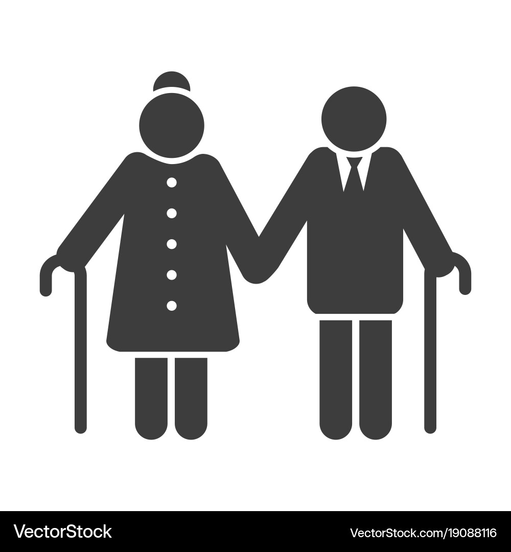 Older couple icon Royalty Free Vector Image - VectorStock