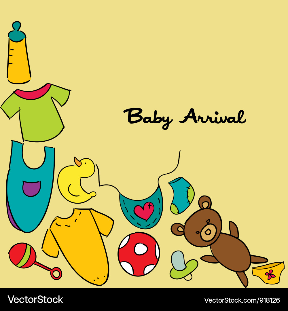 Baby arrival Royalty Free Vector Image - VectorStock