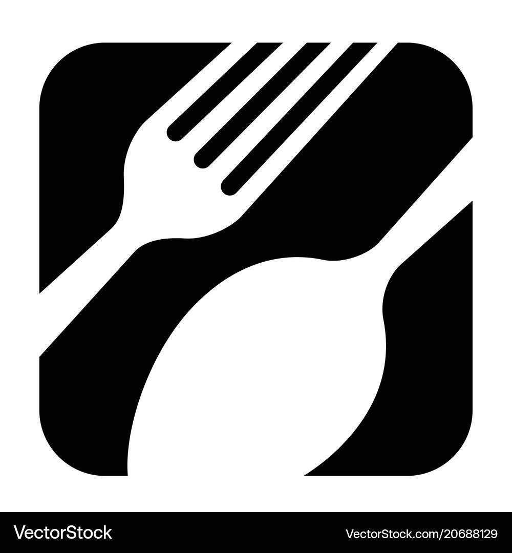 Abstract black logo for a restaurant kitchen or Vector Image