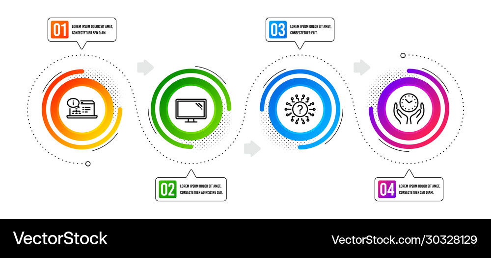 Safe time question mark and online documentation Vector Image