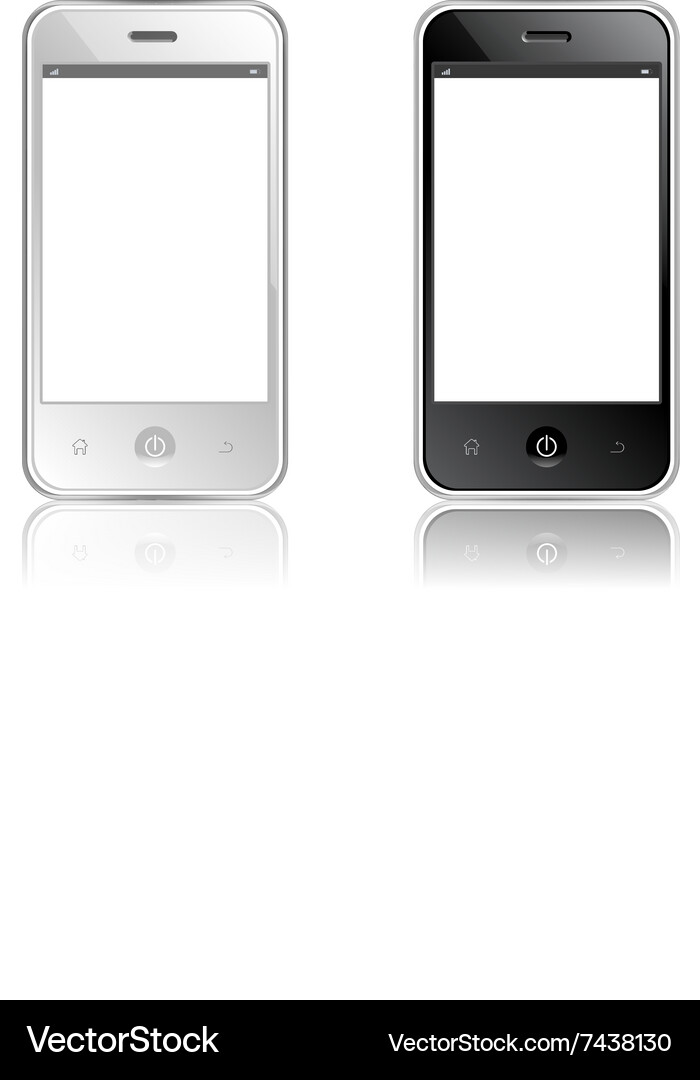 Realistic mobile phone with blank screen isolated Vector Image
