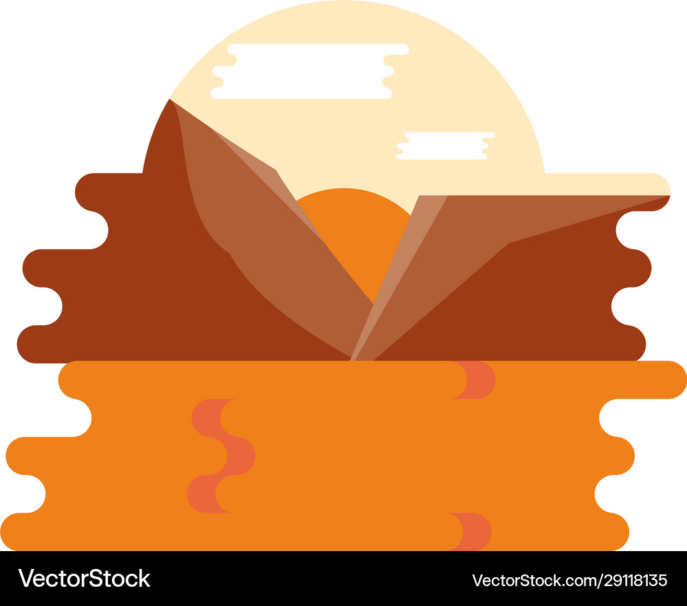 Isolated australian landscape design Royalty Free Vector