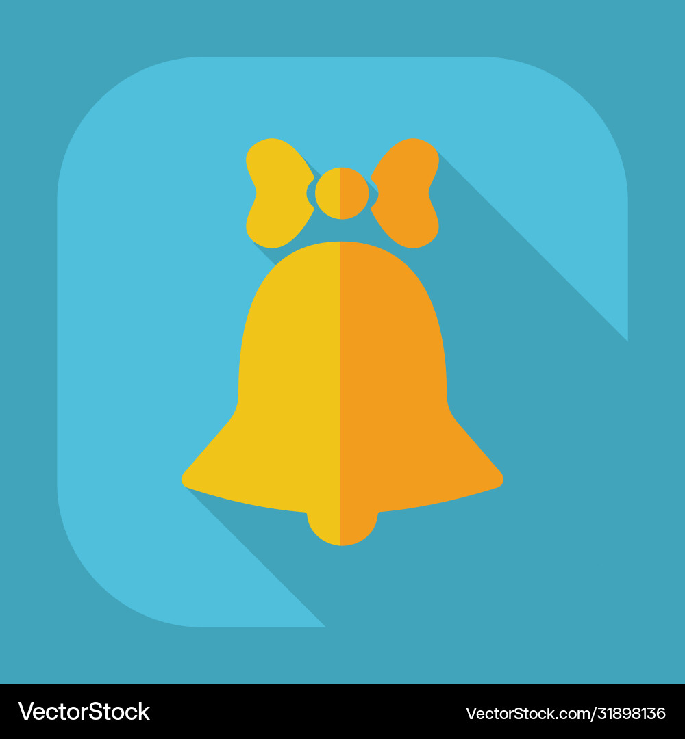 Flat modern design with shadow bell Royalty Free Vector