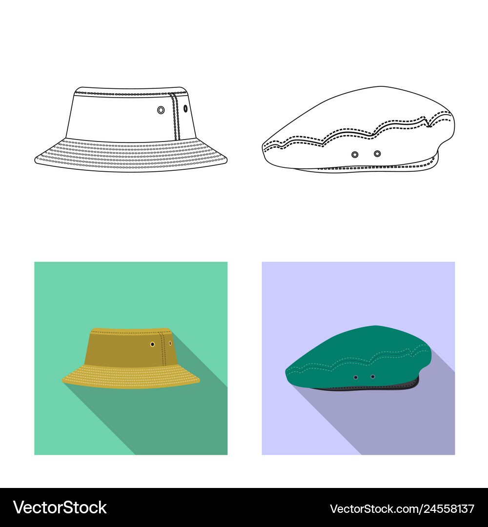 Headgear and cap sign Royalty Free Vector Image