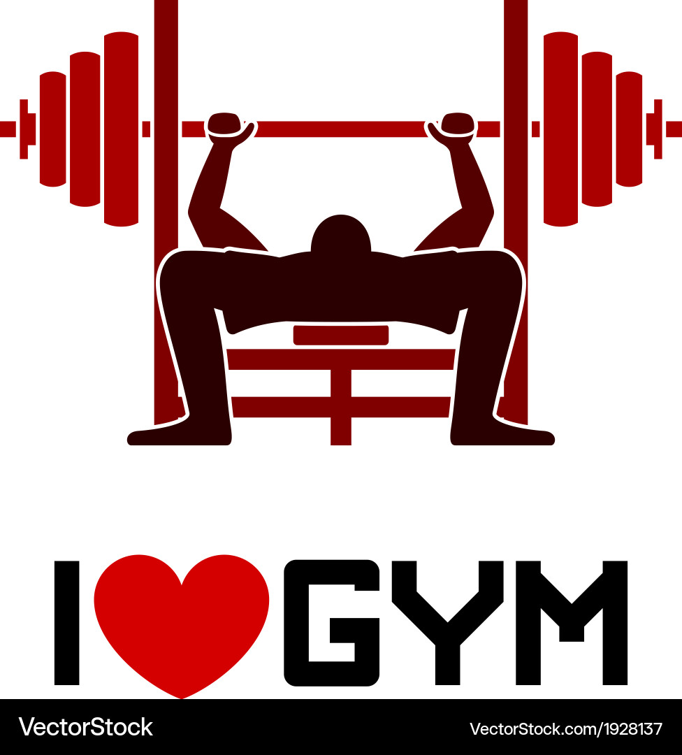 I Love Gym Symbol Royalty Free Vector Image - VectorStock