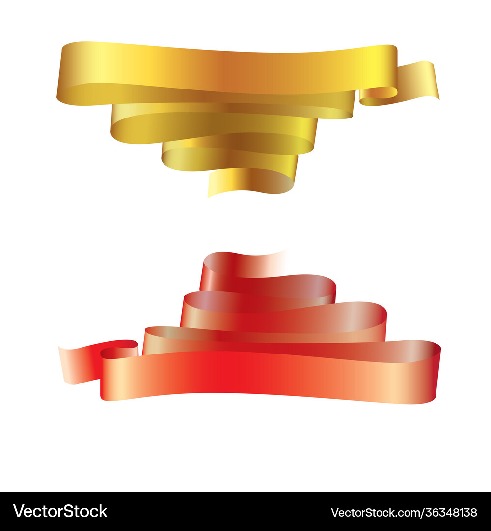 A set festive ribbons for decoration Royalty Free Vector