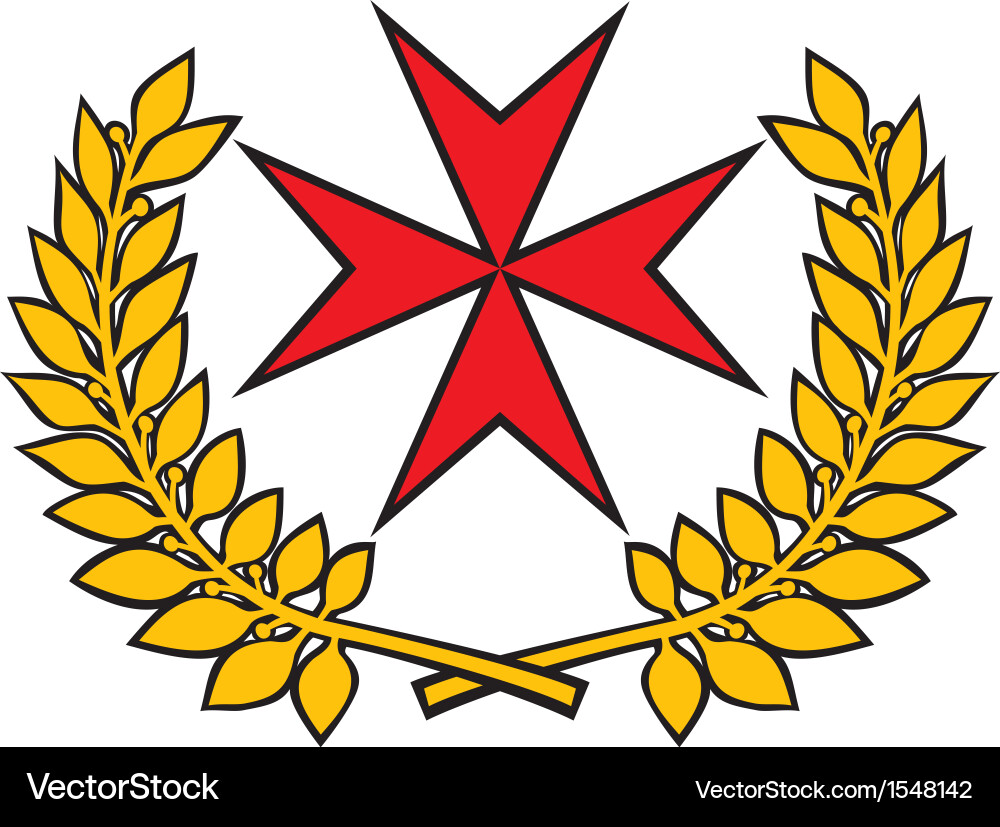 Maltese cross Royalty Free Vector Image - VectorStock