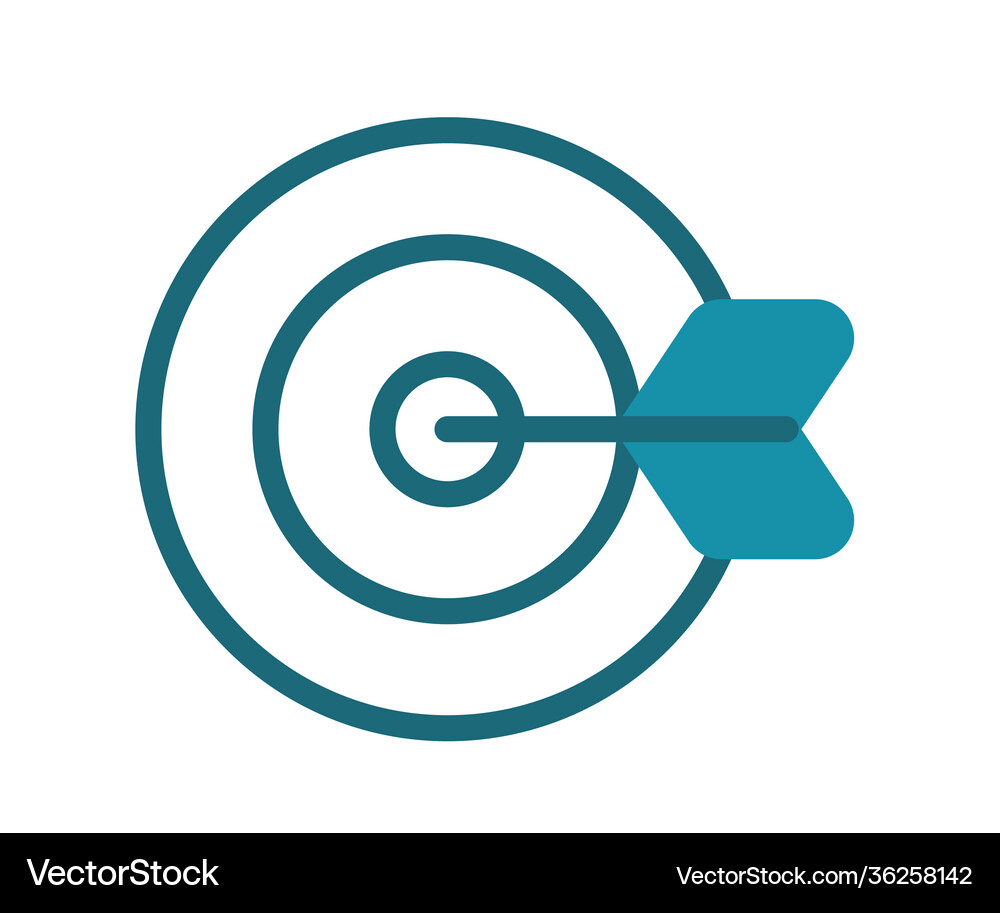 Goal objective target single isolated icon Vector Image