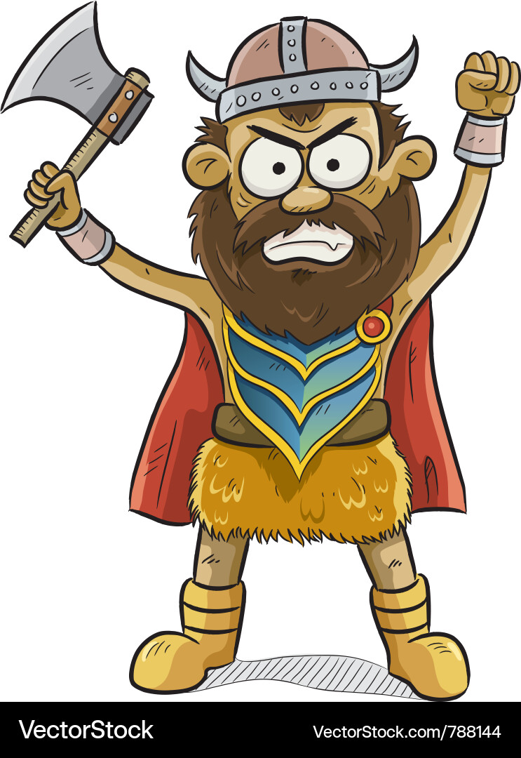 Angry viking man Royalty Free Vector Image - VectorStock
