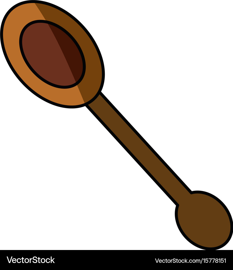 Spoon kitchen utensil Royalty Free Vector Image