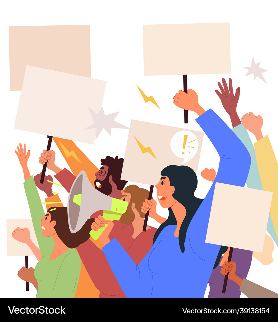 People protesting concept Royalty Free Vector Image