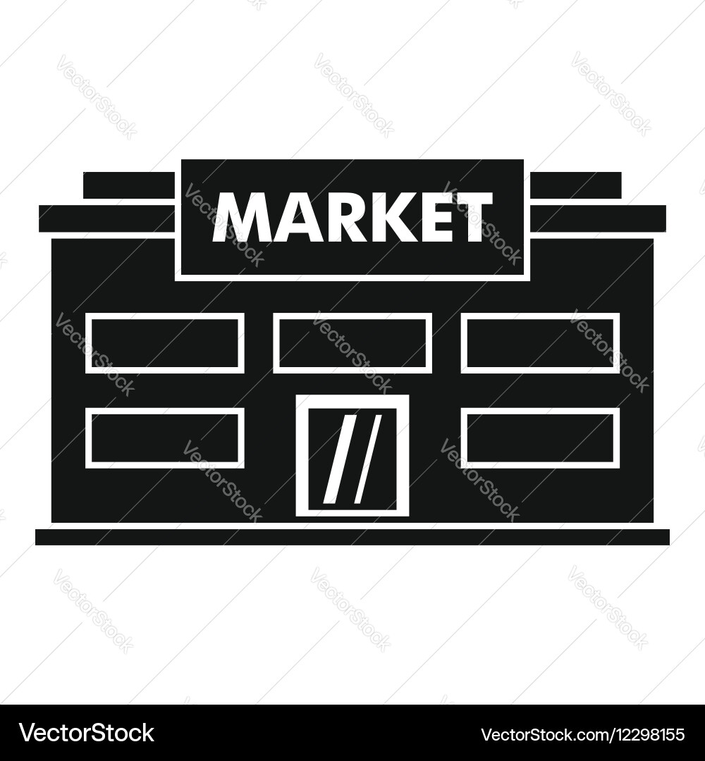 Market icon simple style Royalty Free Vector Image
