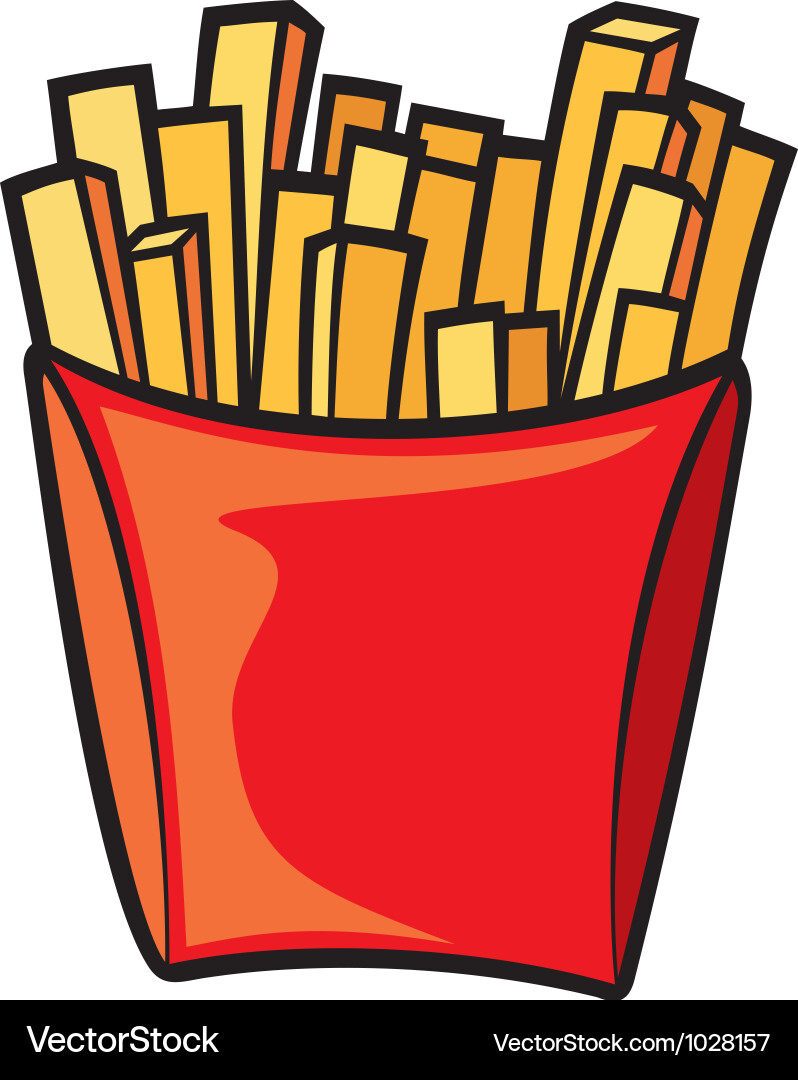 French fries Royalty Free Vector Image - VectorStock