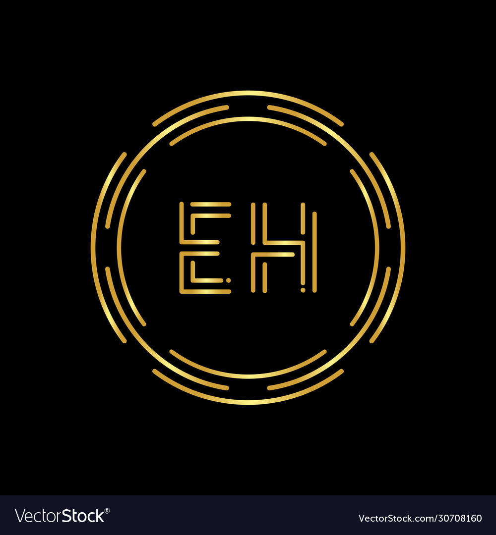 Initial Eh Letter Logo With Creative Modern Vector Image