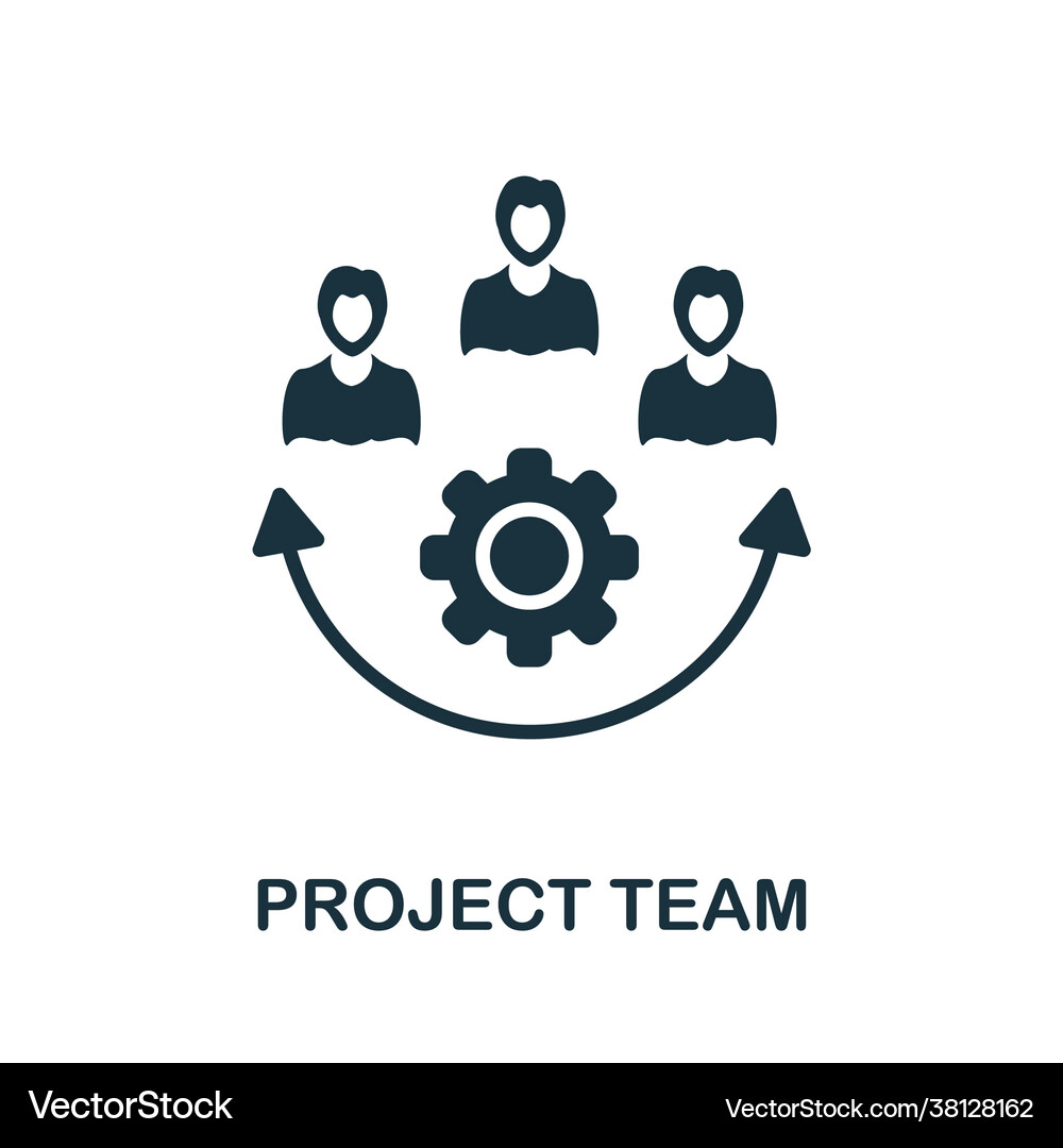 Project team icon simple element from team Vector Image
