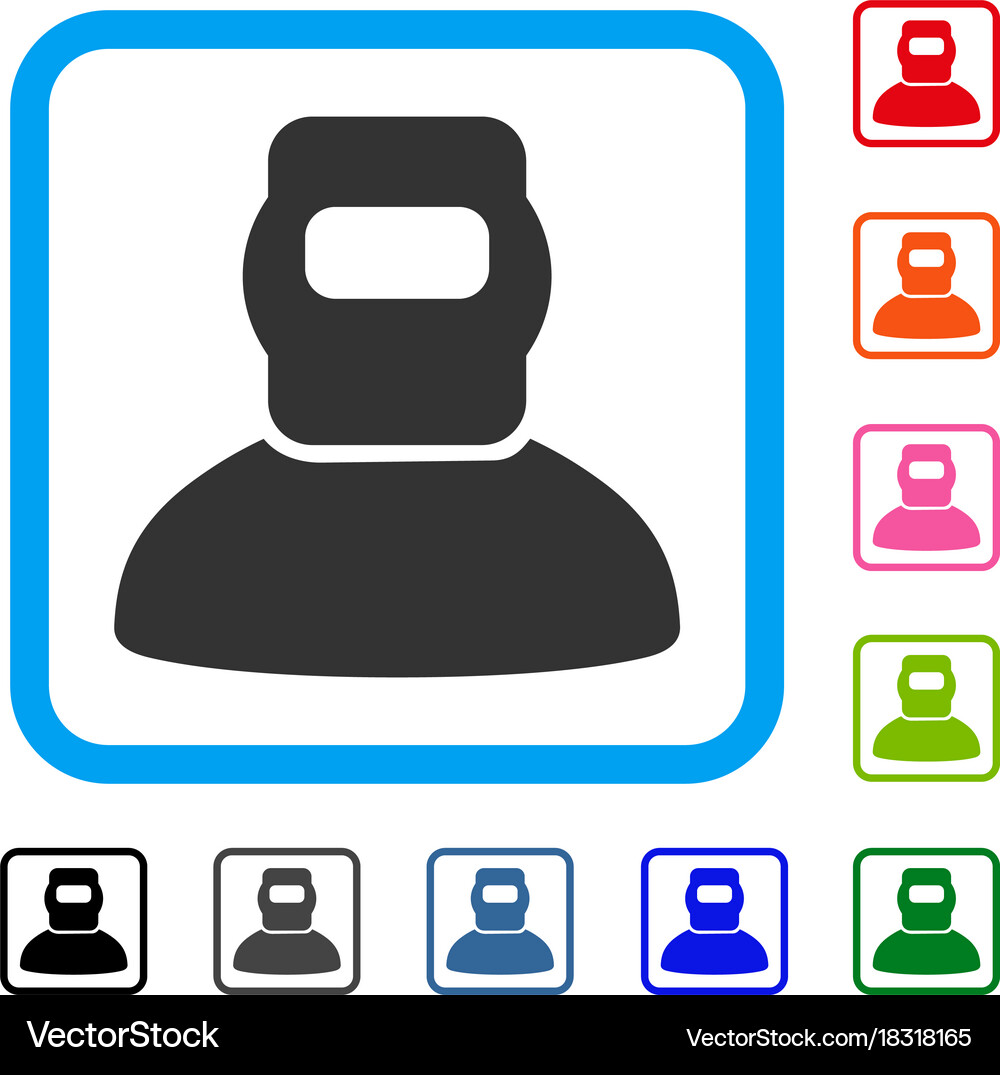 Welder framed icon Royalty Free Vector Image - VectorStock