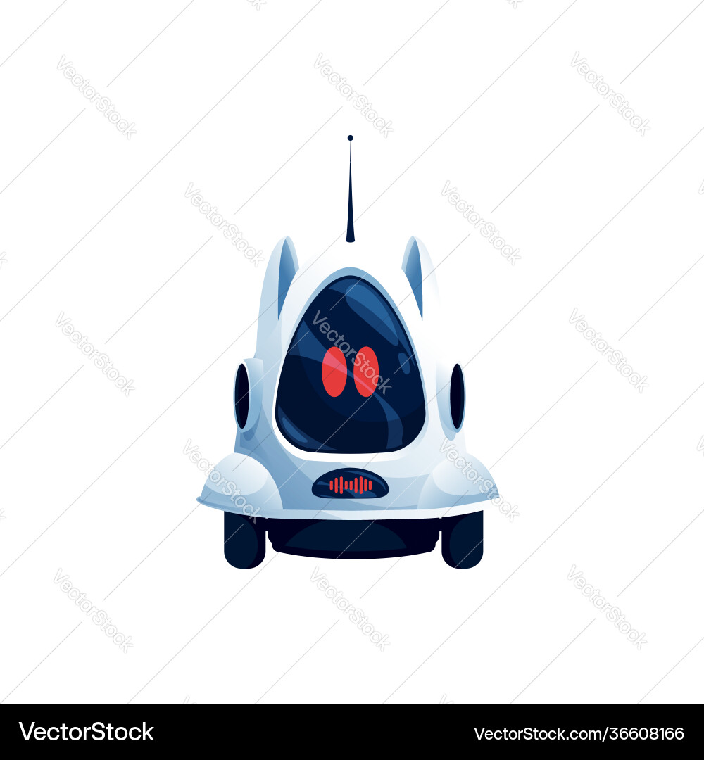 Pet robot isolated robotic automation on wheels Vector Image