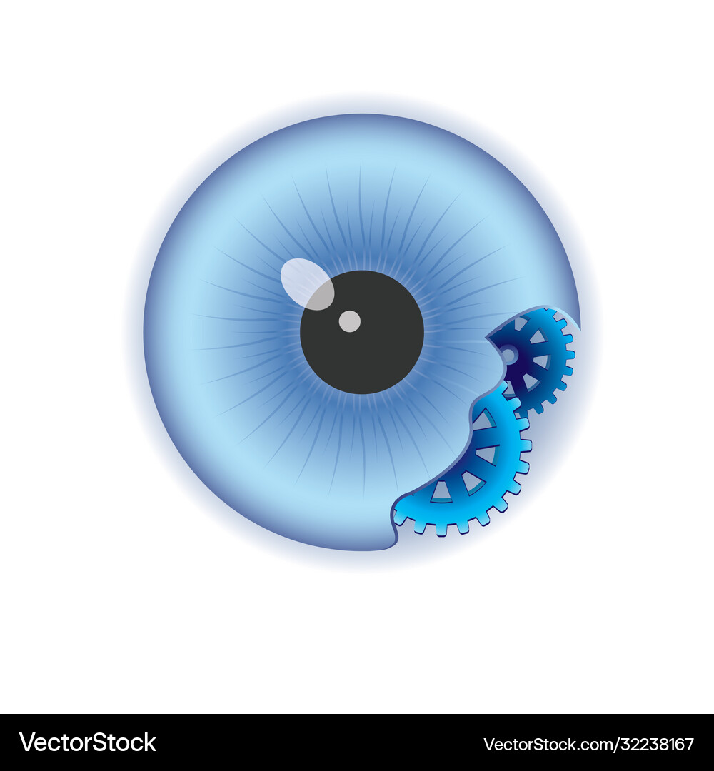 Abstract eye in a technogenic style Royalty Free Vector