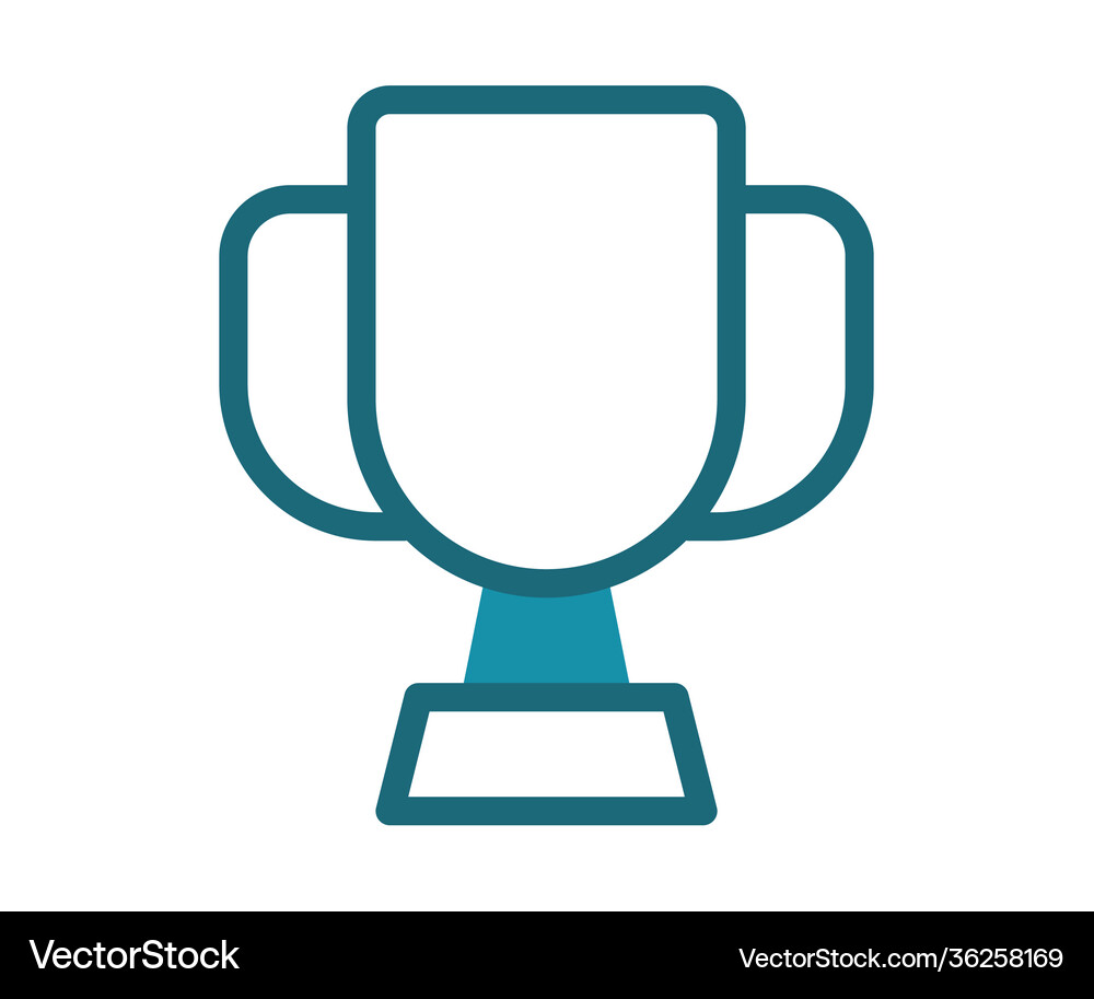 Trophy award champion win single isolated icon Vector Image