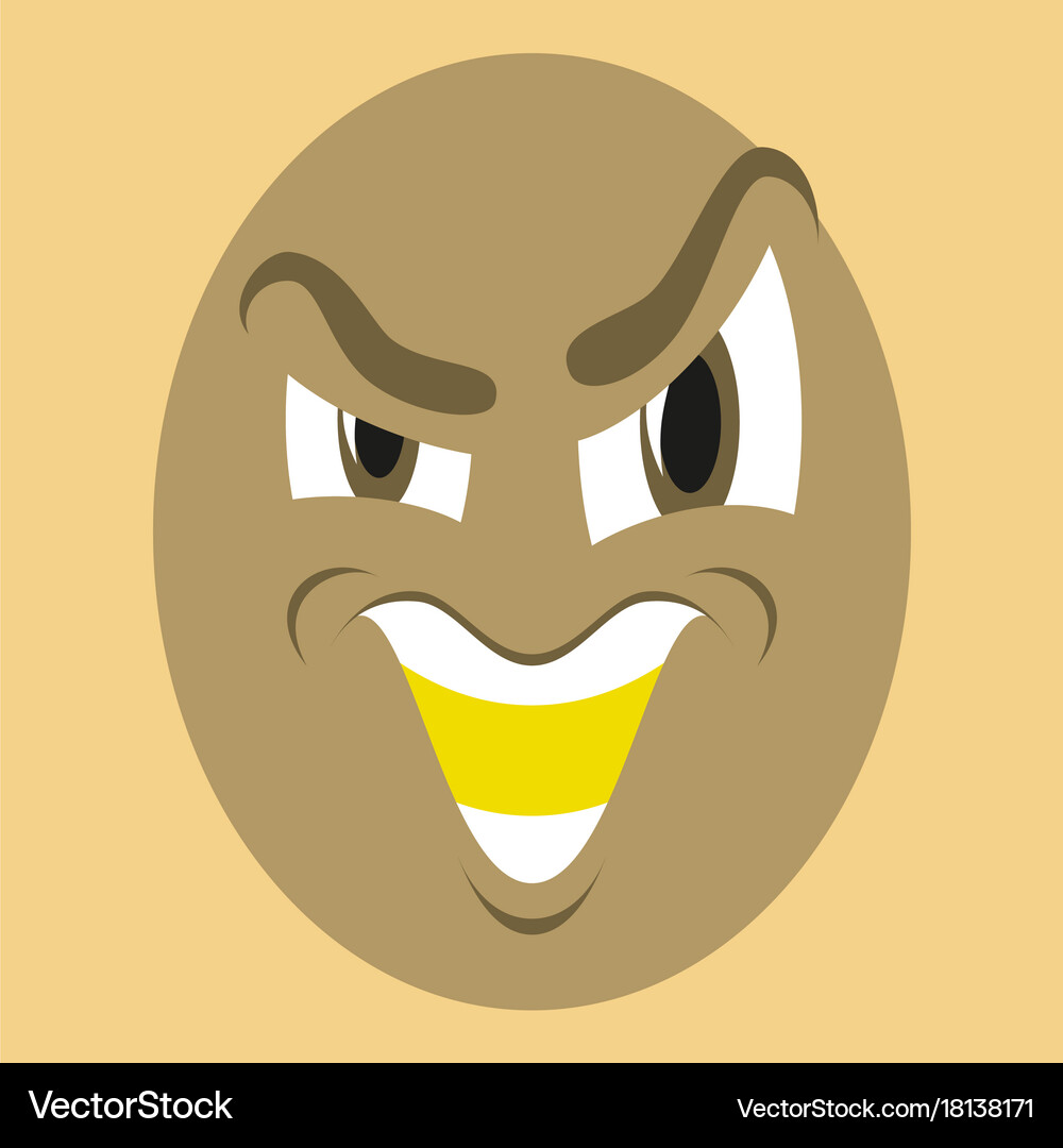 emotional stare evil devil faces smiles set - Stock Image - Everypixel