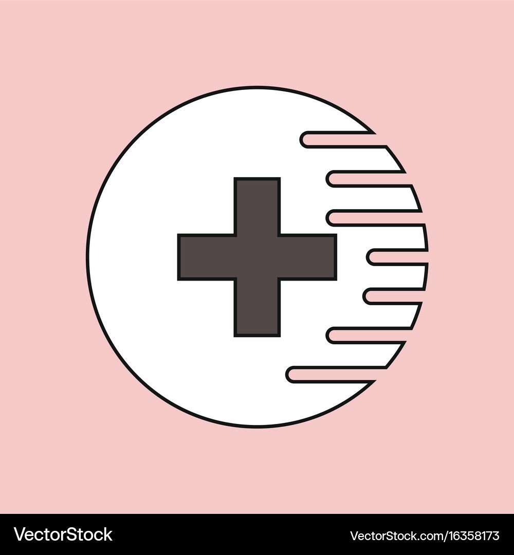 Flat icon design collection medical cross Vector Image