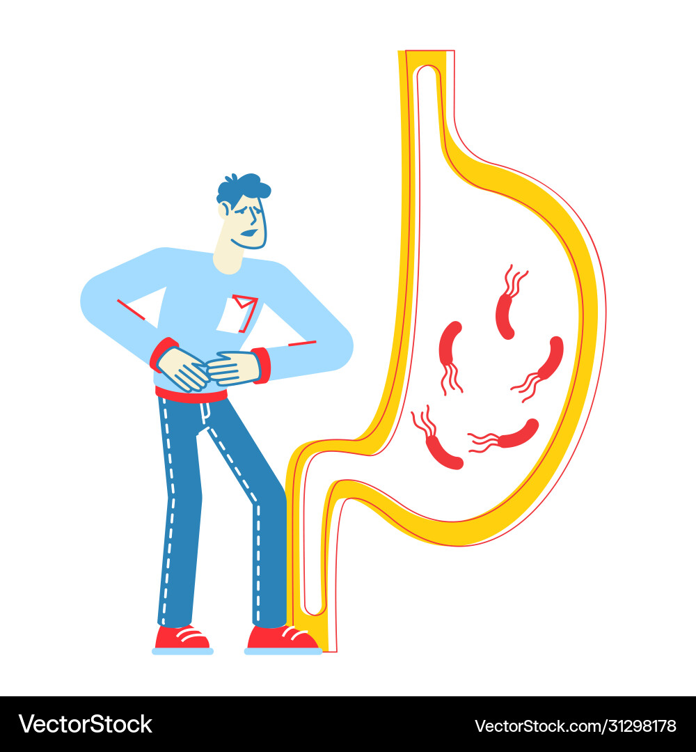 Gastroenterology concept patient character Vector Image