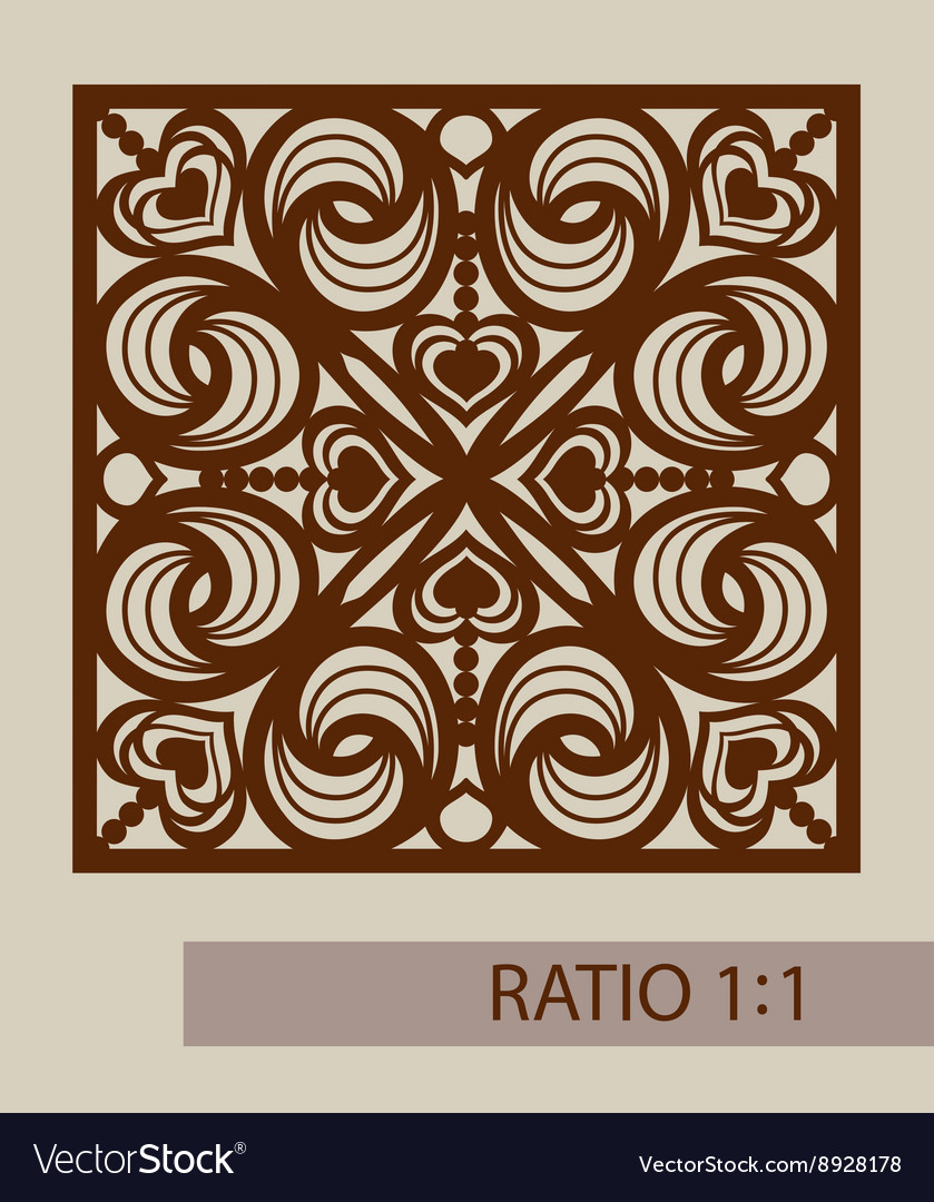Template pattern for decorative panel Royalty Free Vector