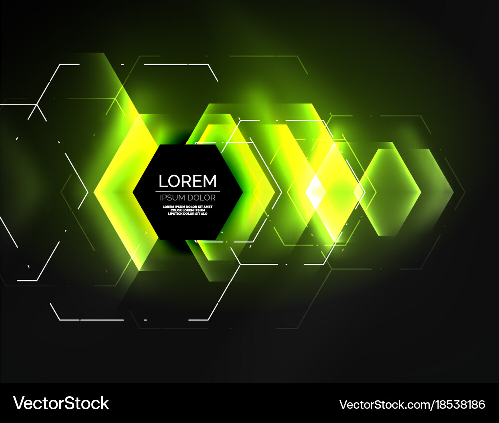Digital techno abstract background glowing Vector Image