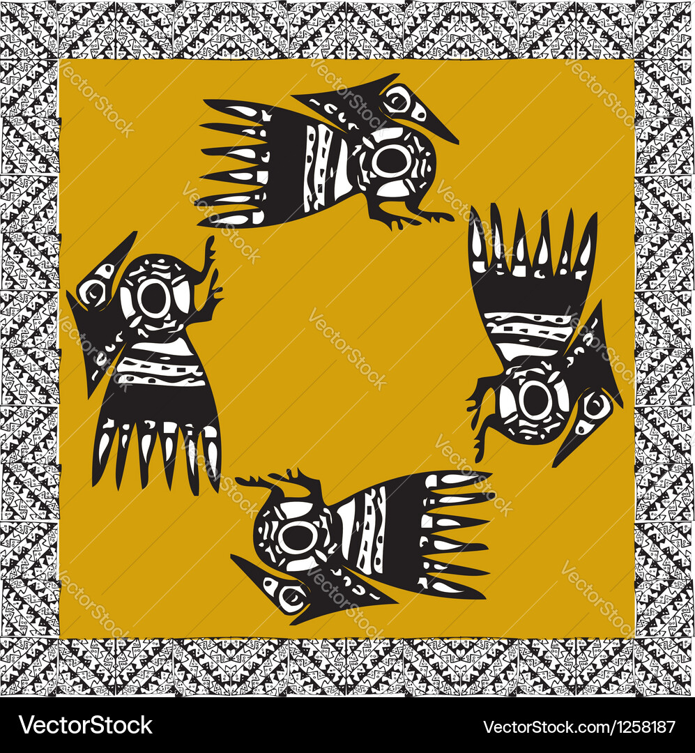 Inca iconography background Royalty Free Vector Image
