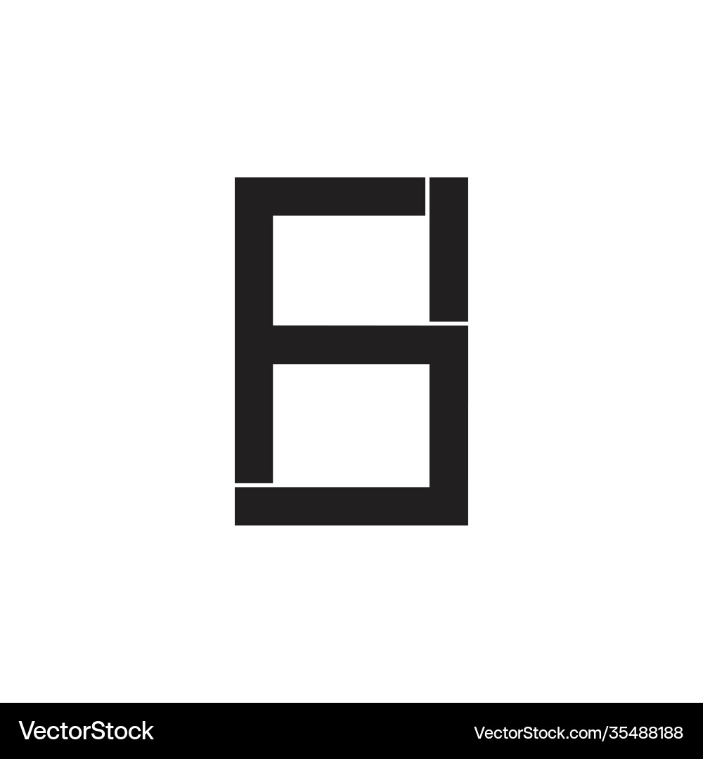 Abstract letter sh geometric linked logo Vector Image