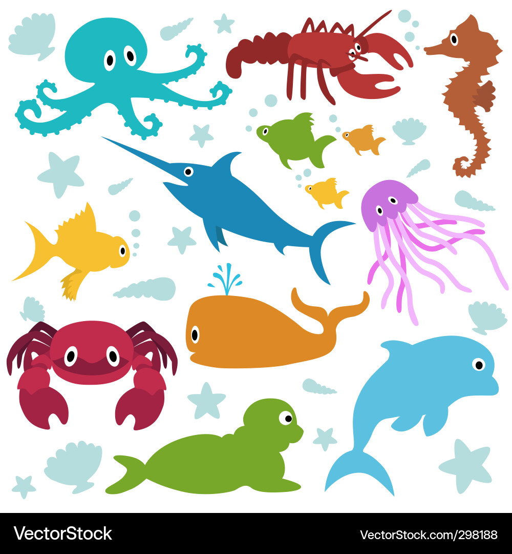 Sea life Royalty Free Vector Image - VectorStock