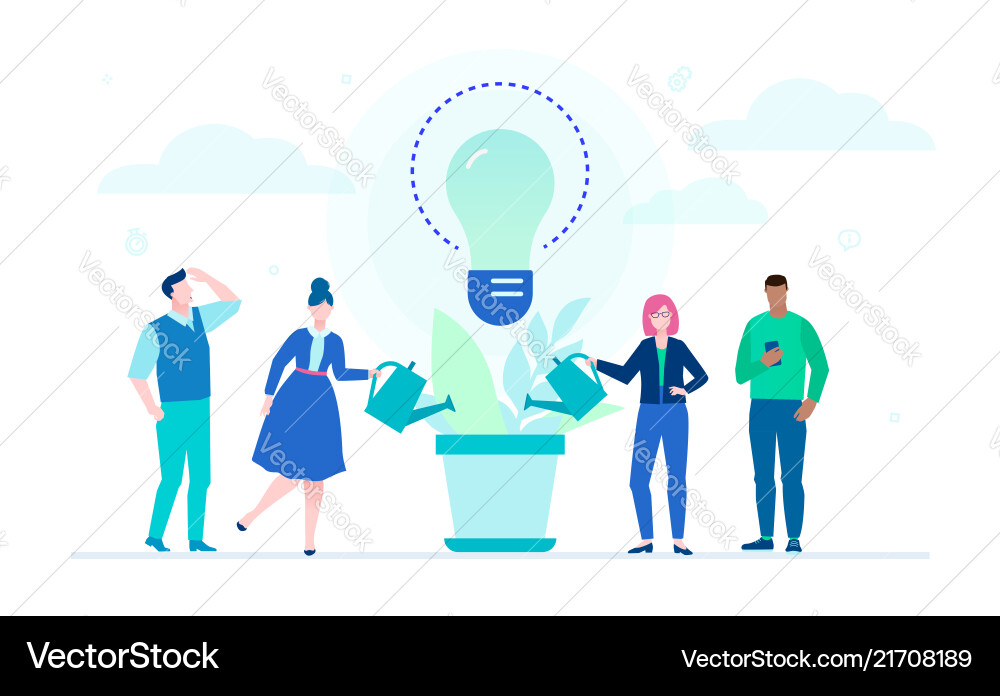 Growing ideas - flat design style Royalty Free Vector Image