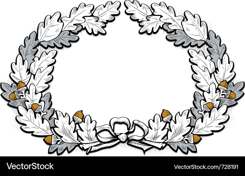 Acorn frame border Royalty Free Vector Image - VectorStock