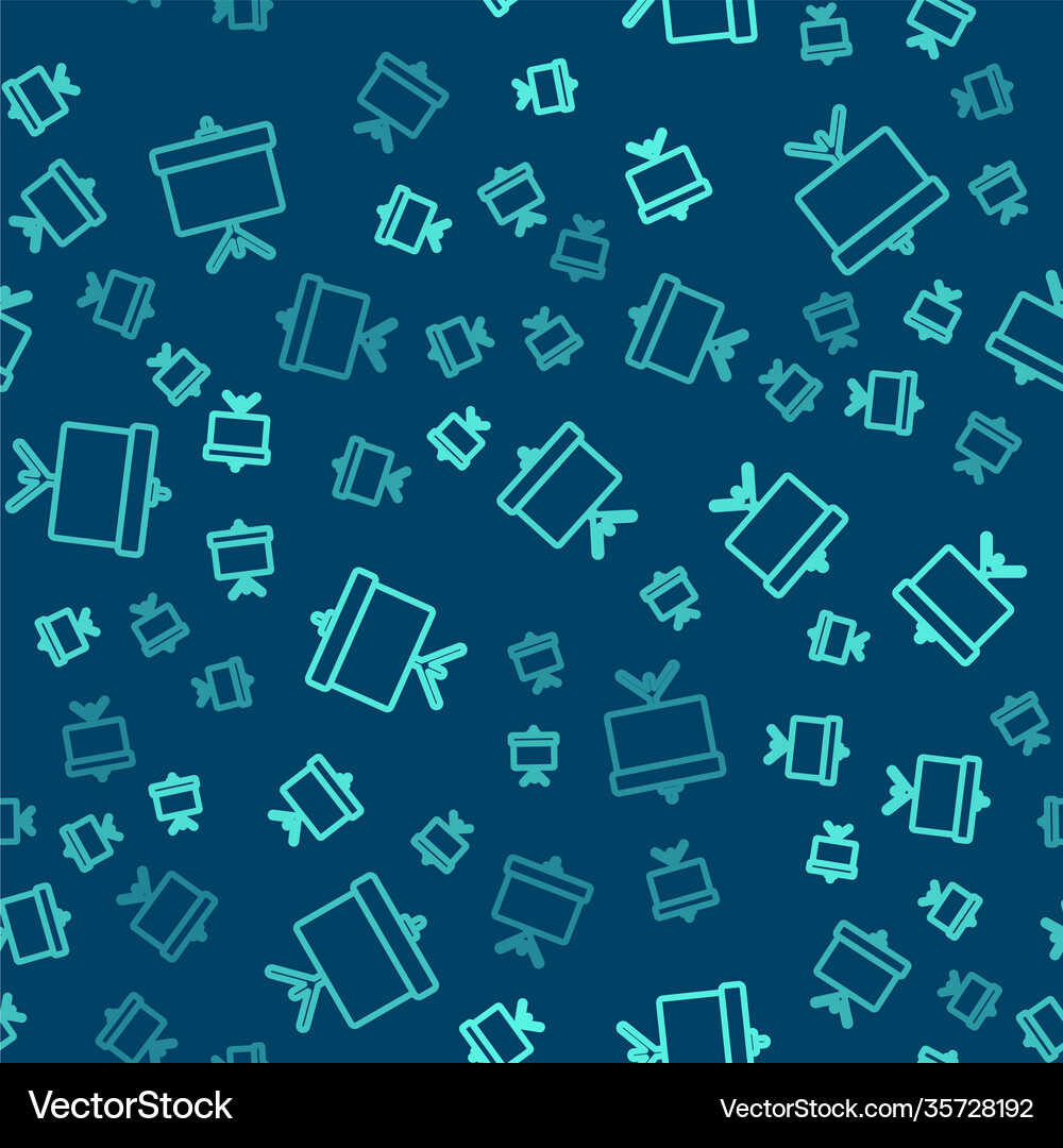 Green line presentation board with graph schedule Vector Image