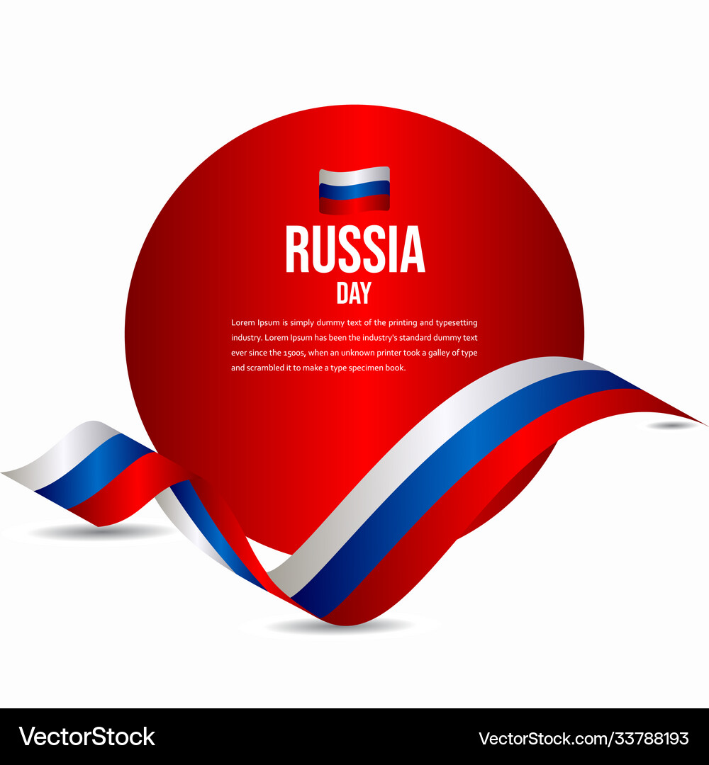 Happy russia independence day celebration Vector Image