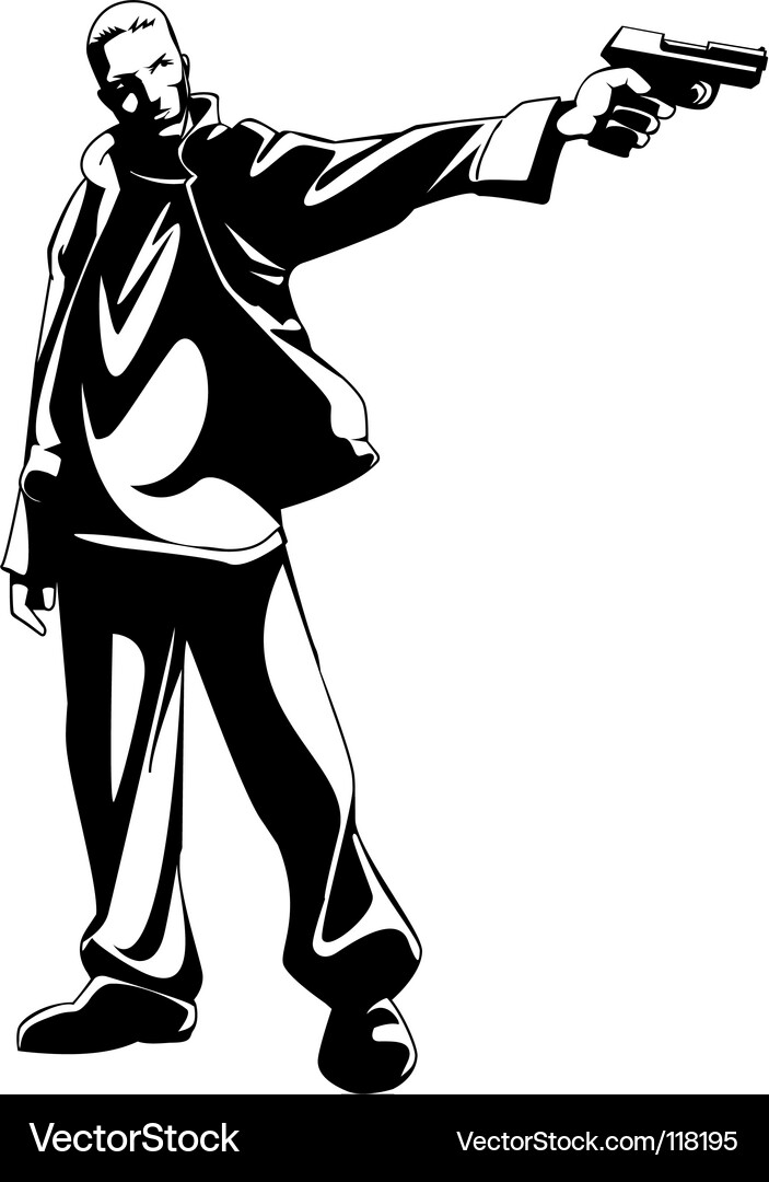 Gunman Royalty Free Vector Image - VectorStock