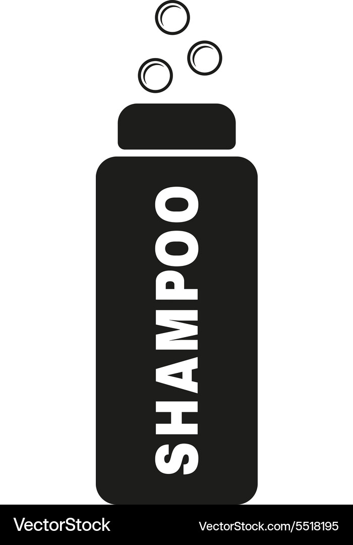 The shampoo icon Washing symbol Flat Royalty Free Vector