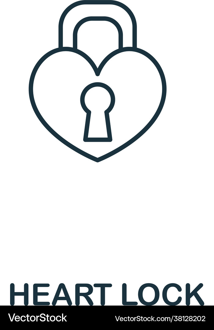 Heart lock icon from valentines day collection Vector Image