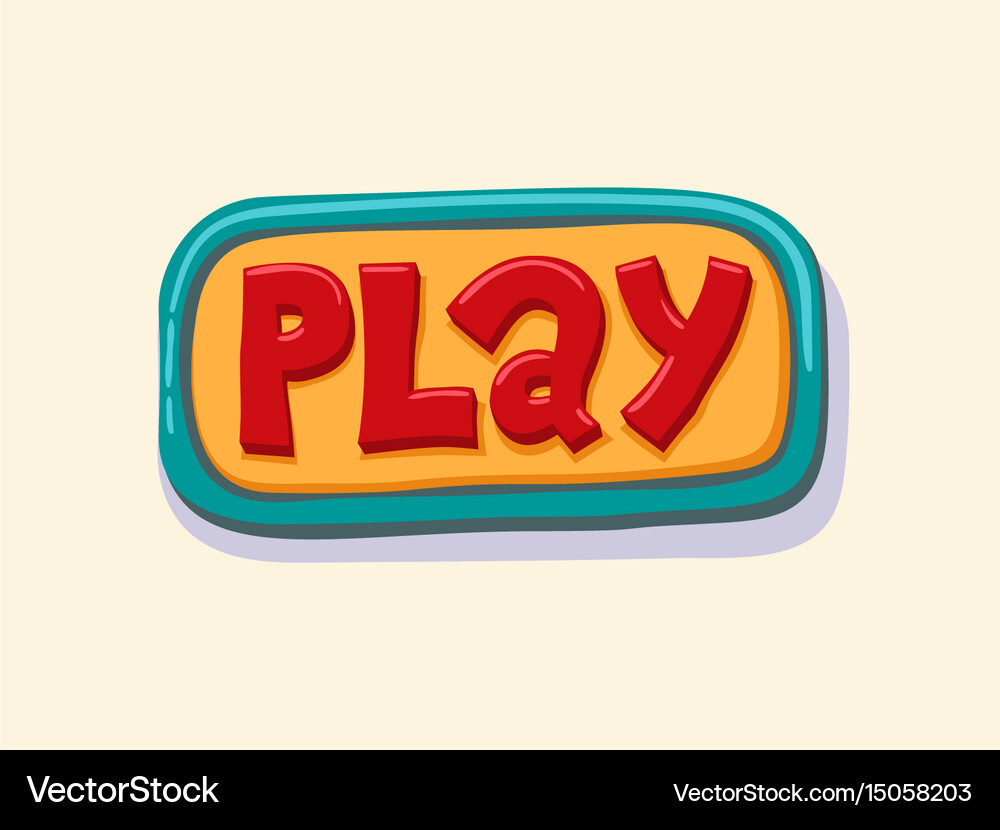 Hand drawn play web button internet button Vector Image