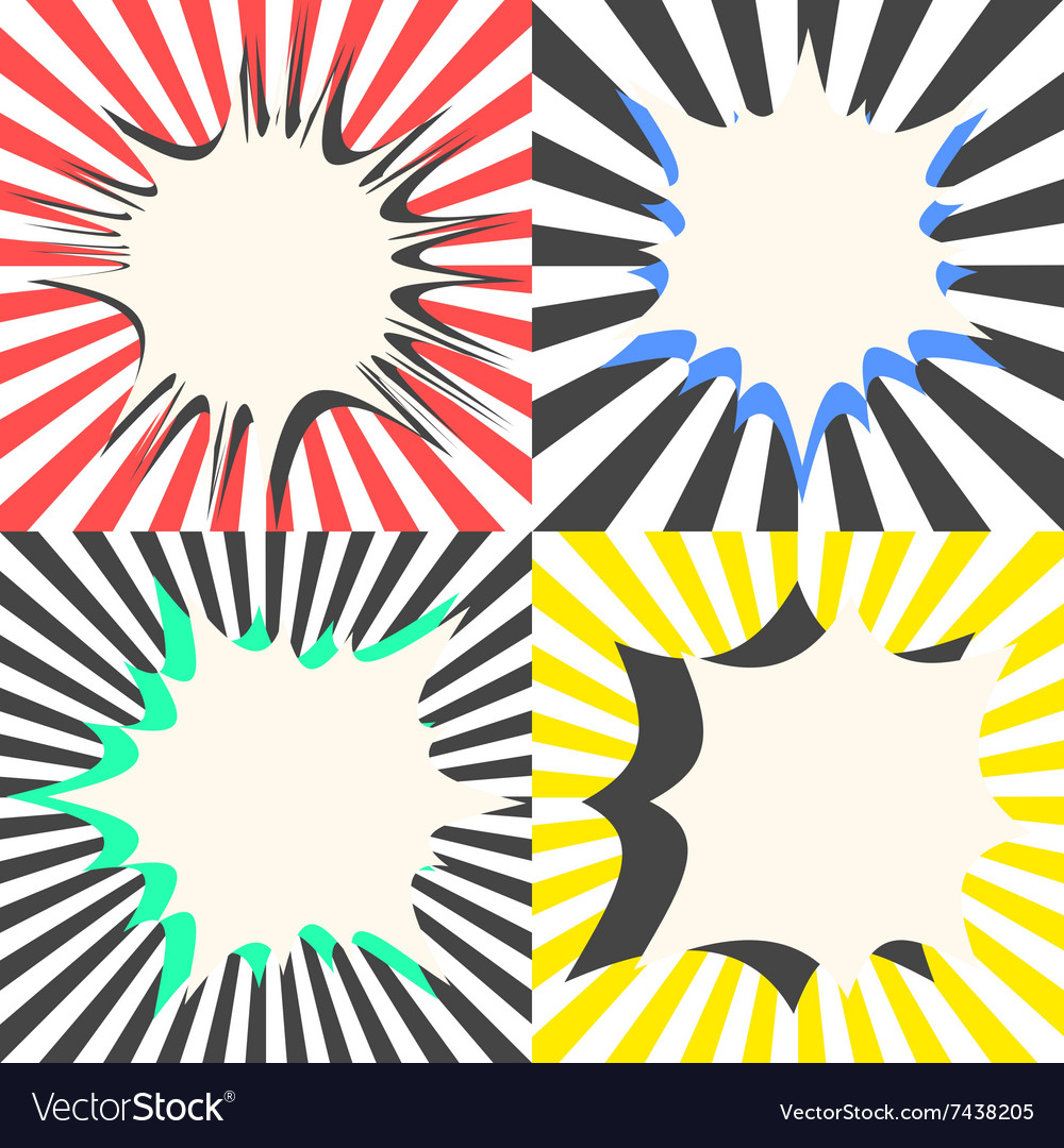 Comic book bubble effects set Royalty Free Vector Image