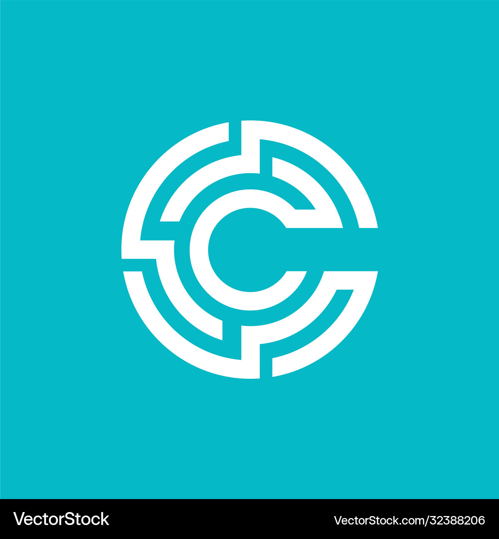 Letter c initial logo Royalty Free Vector Image