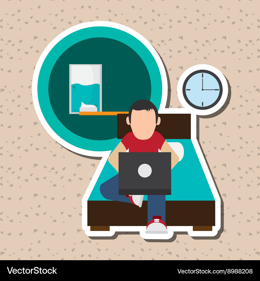 Design of resting editable Royalty Free Vector Image