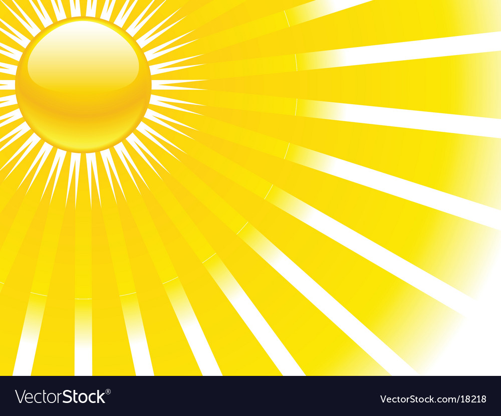 Summer sun rays Royalty Free Vector Image - VectorStock