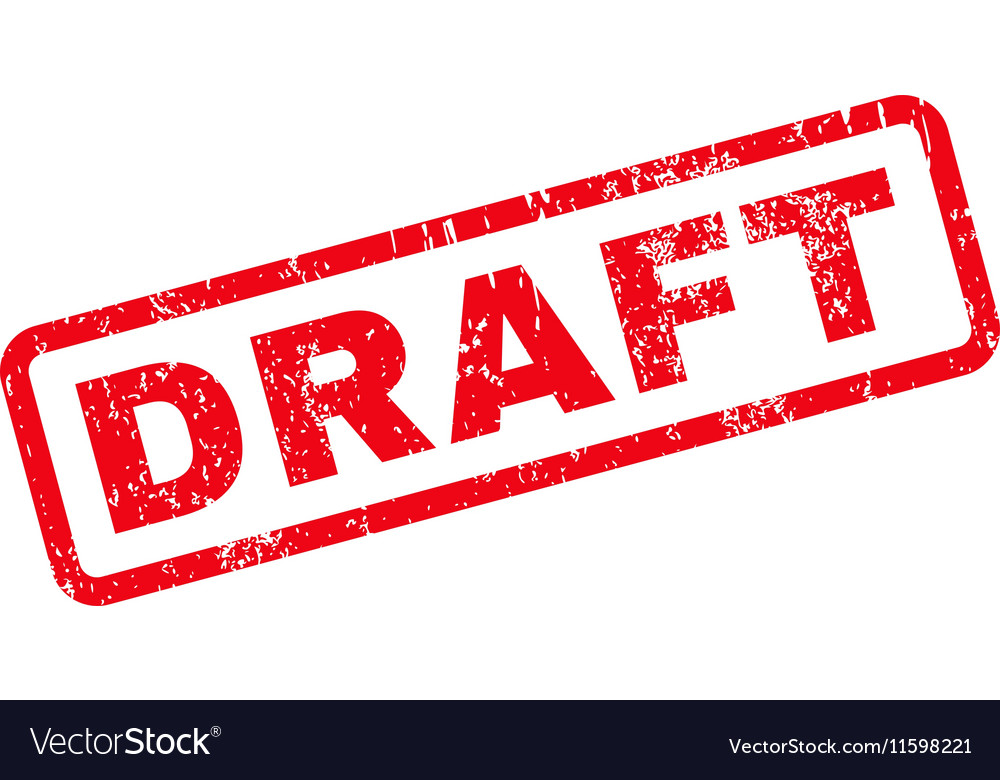 Draft Text Rubber Stamp Royalty Free Vector Image