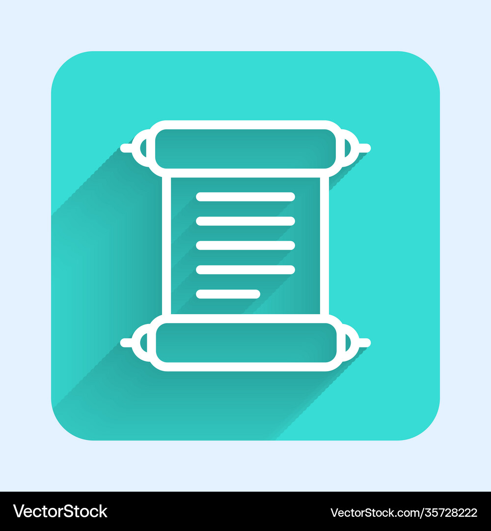 White line decree paper parchment scroll icon Vector Image