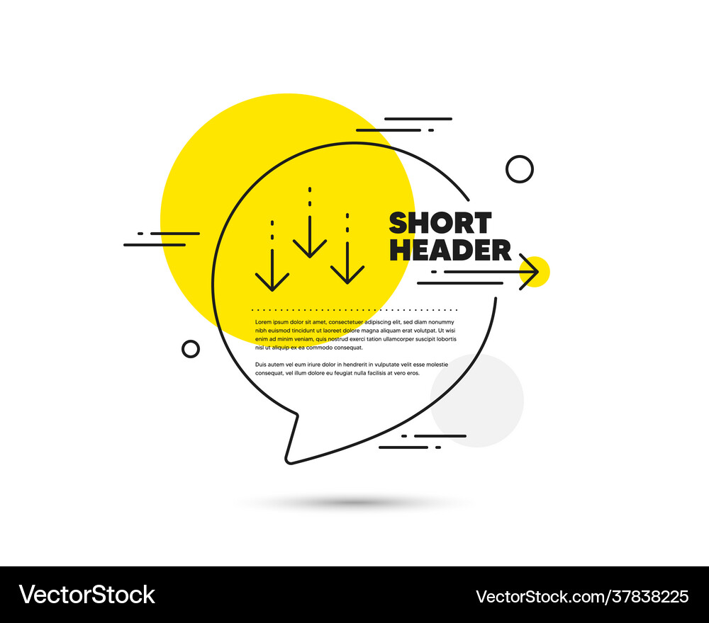 Scroll down arrow line icon scrolling screen sign Vector Image