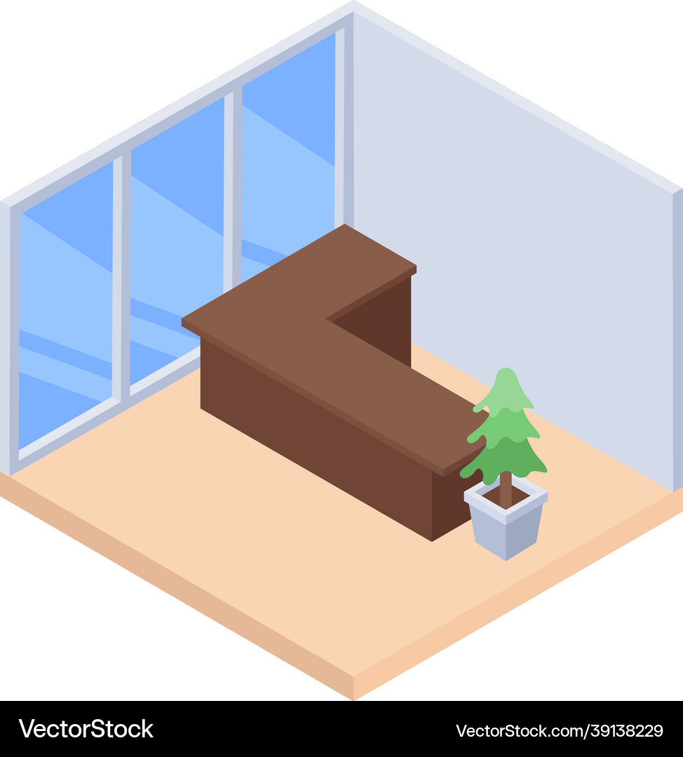 Hotel reception Royalty Free Vector Image - VectorStock